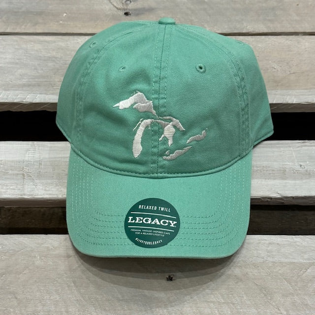 Great Lakes Embroidered Map Adjustable Ball Cap – Archies Surf Shop