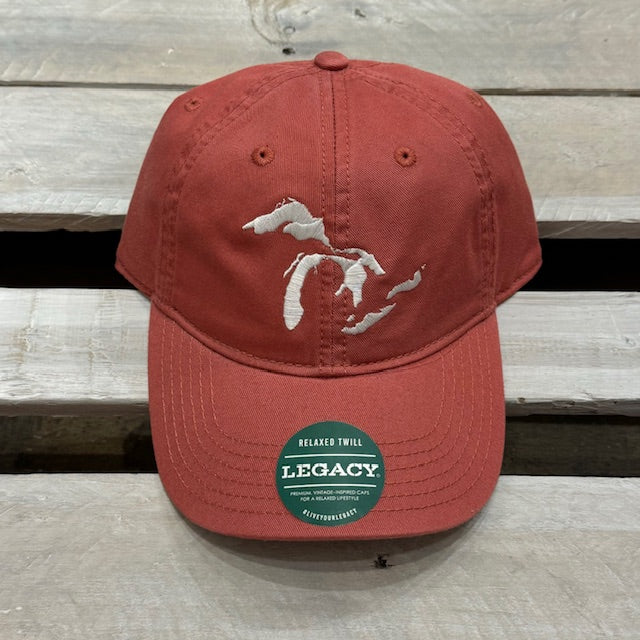 Great Lakes Embroidered Map Adjustable Ball Cap – Archies Surf Shop